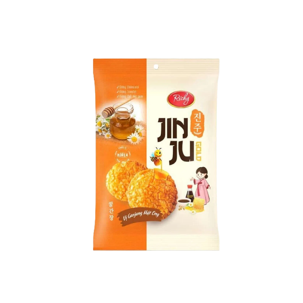 Richy - Jin Ju Ganjang Honey Gold Rice Cracker (14/pack) (100g) (20/ca ...