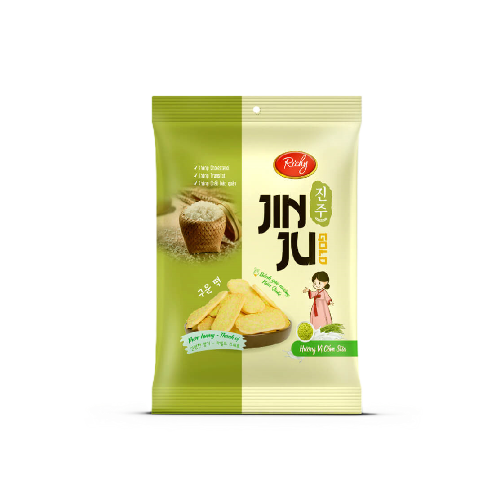 Richy - Jin Ju Pandan Gold Rice Cracker (14/pack) (134g) (20/carton ...