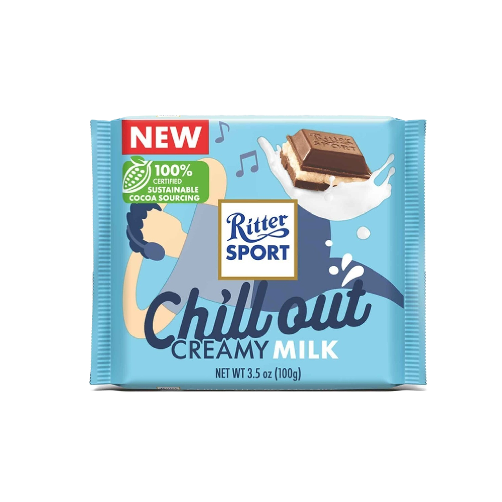 Ritter Sport - Chill Out Creamy Milk Chocolate (100g) (12/carton ...