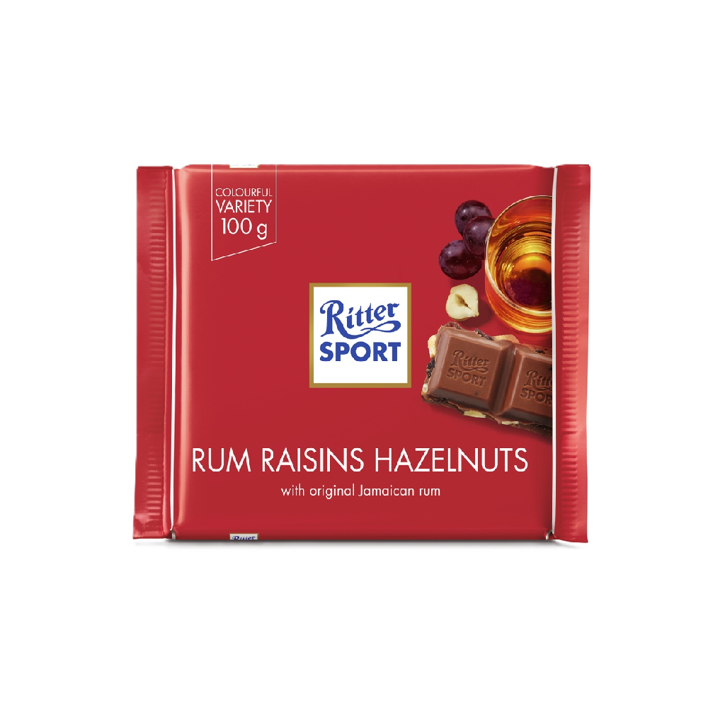 Ritter Sport - Rum Raisins & Nuts Chocolate (100g) (12/carton) – Tasty ...