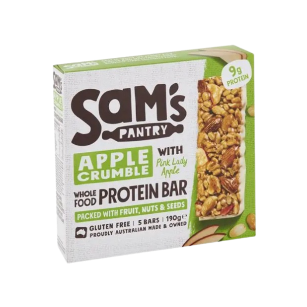Sam's Pantry - Apple Crumble Protein Bar (5/pack) (38g) (6/carton ...