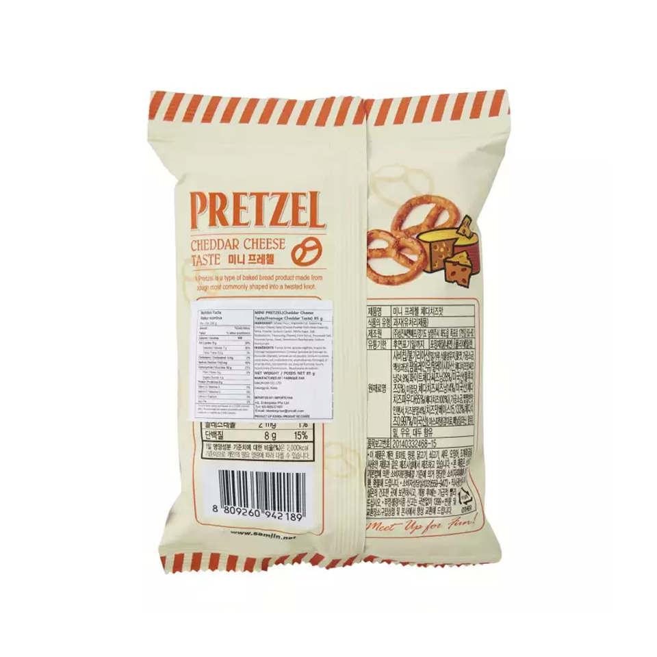 Samjin - Pretzel Cheddar Cheese Taste (85g) (24/carton) – Tasty Snack Asia