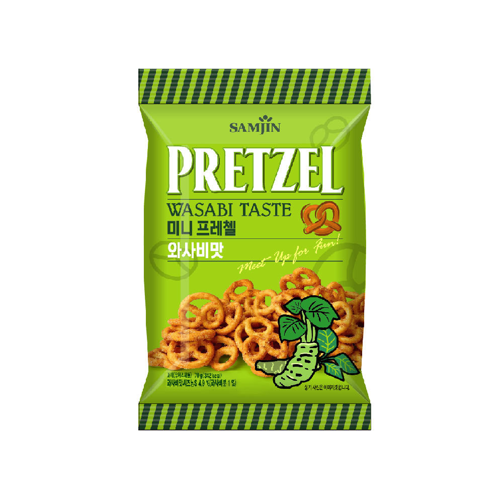 Samjin - Pretzel Wasabi Taste (70g) (24/carton) – Tasty Snack Asia