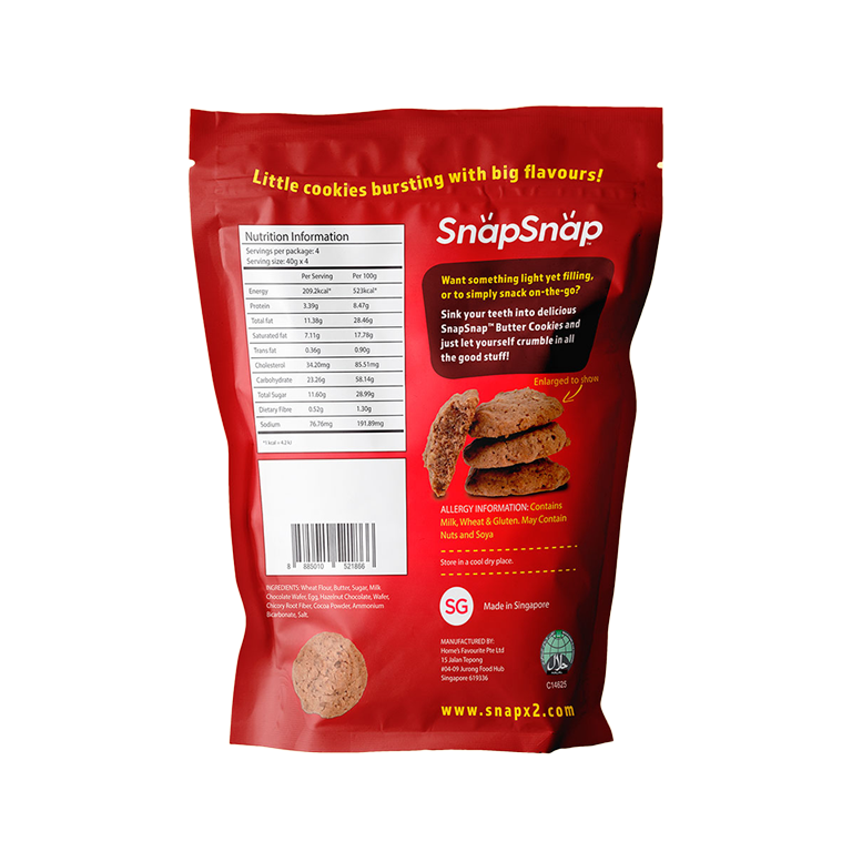 Snap Snap - Chocolate Butter Cookies (160g) (24/carton) – Tasty Snack Asia