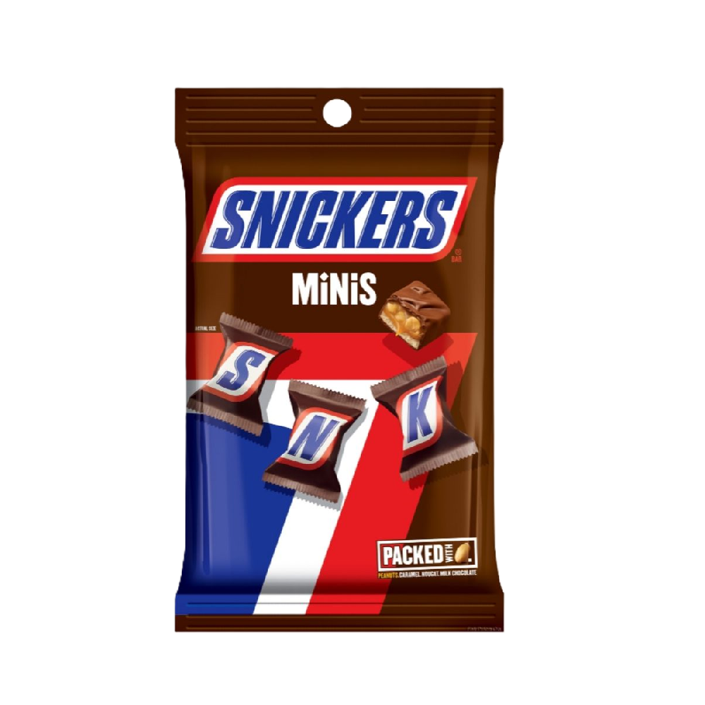 Snickers - Mini Peg Pack (124g) (12/carton) – Tasty Snack Asia