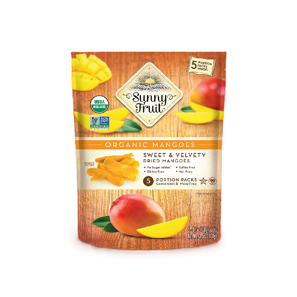 Sunny Fruit - Organic Dried Mango (5/pack) (100g) (18/carton) – Tasty ...