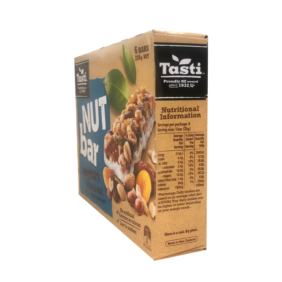 Tasti - Yogurt Fruit And Nut Bar (6/pack) (210g) (10/carton) – Tasty ...
