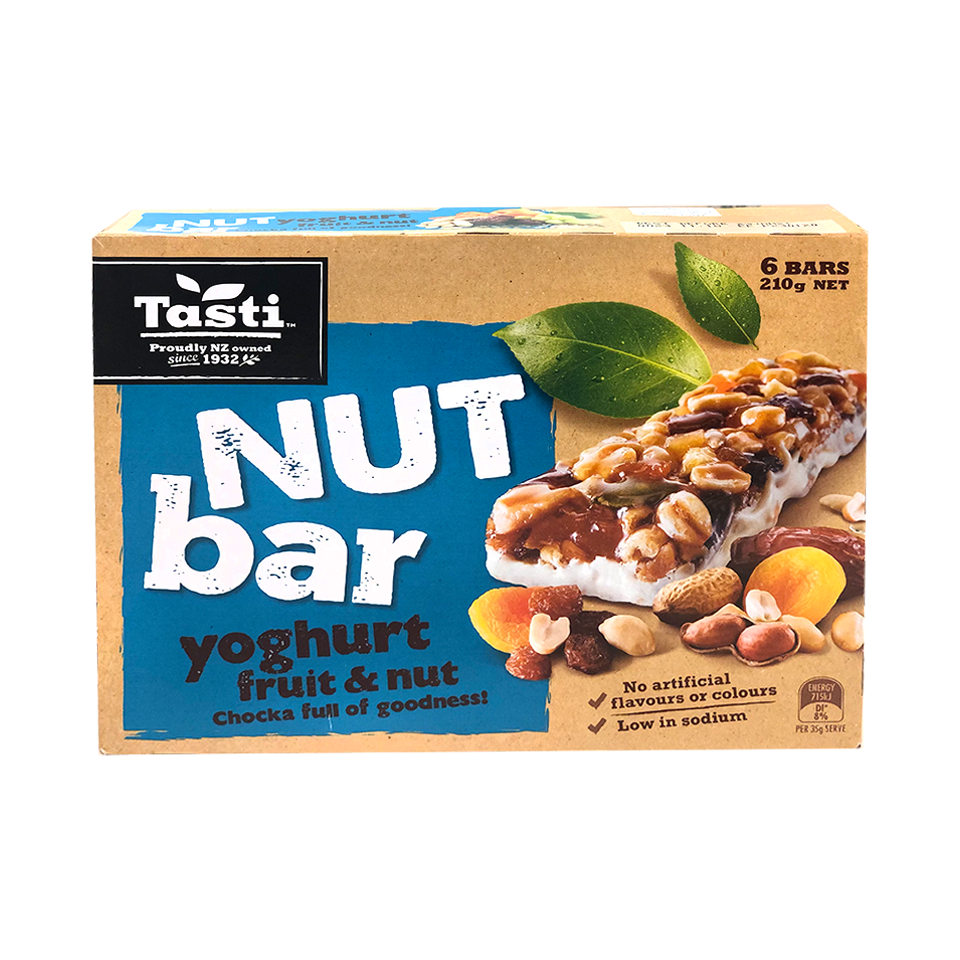 Tasti - Yogurt Fruit And Nut Bar (6/pack) (210g) (10/carton) – Tasty ...