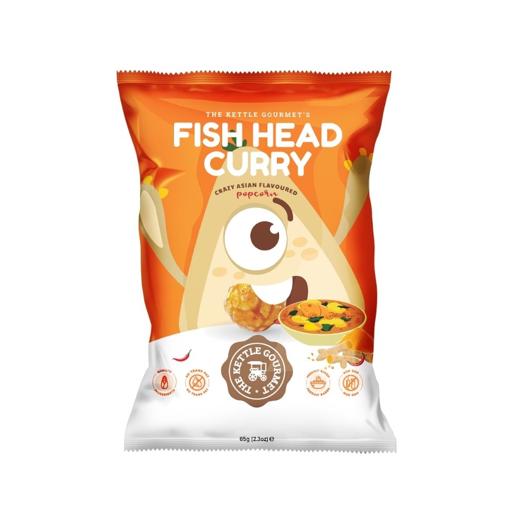 The Kettle Gourmet - Fish Head Curry Popcorn (65g) – Tasty Snack Asia