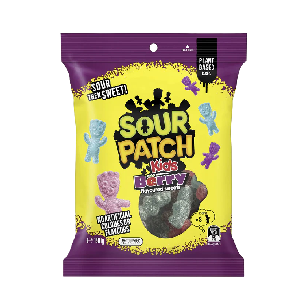 The Natural Confectionery Co - Sour Patch Kids Berry (190g) (20/carton ...