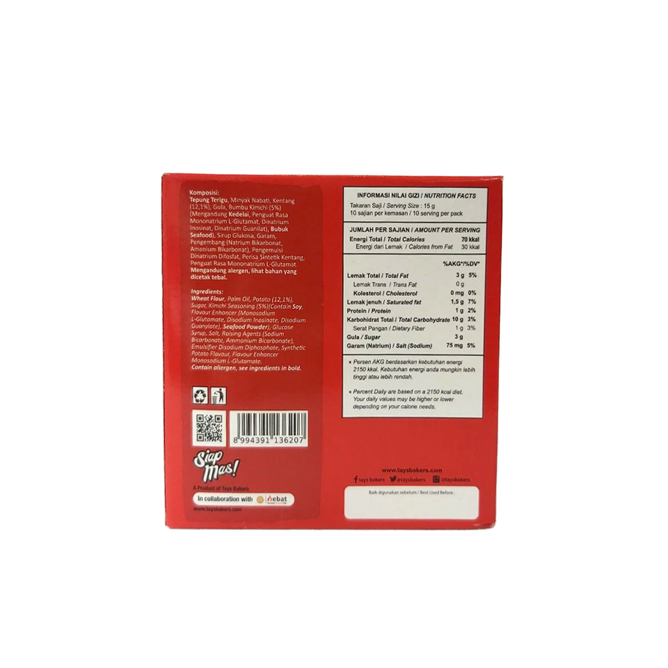 Tricks - Kimchi Baked Crisps (12/pack) (150g) (24/carton) – Tasty Snack ...