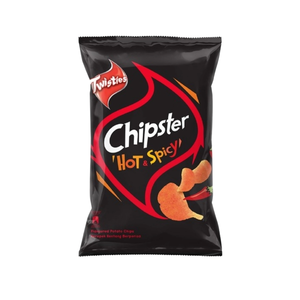 Twisties Chipster - Hot & Spicy Potato Chips (130g) (12/carton) – Tasty ...