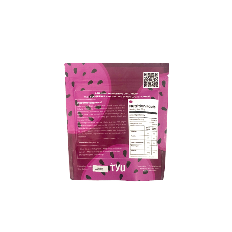 Tyu - Dragonfruit Chewy Fruit (30g) (40/carton) – Tasty Snack Asia