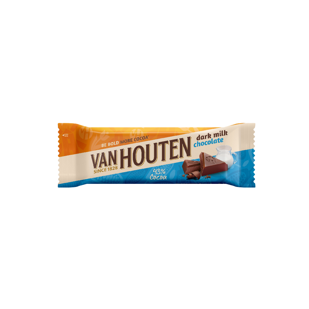 Van Houten - Dark Milk Chocolate Bar (40g) (10/carton) – Tasty Snack Asia