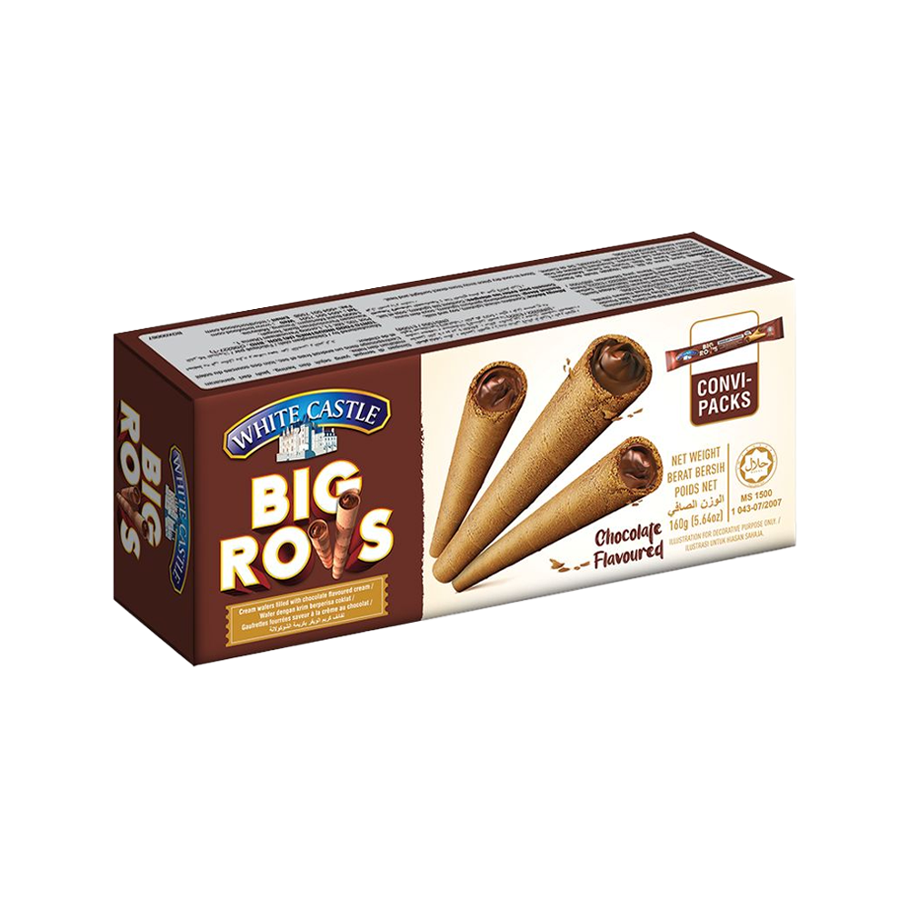 White Castle - Chocolate Big Roll (160g) (24/carton) – Tasty Snack Asia