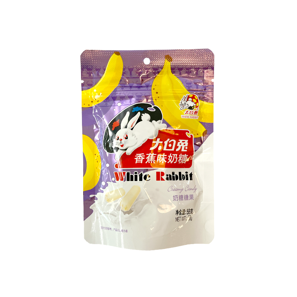 White Rabbit - Banana Flavoured Creamy Candy (58g) (24/carton) – Tasty ...