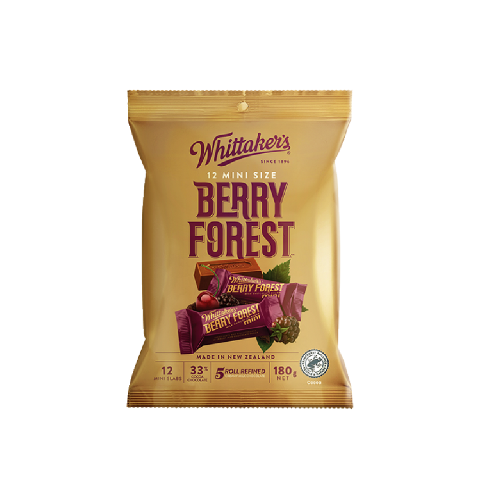 Whittaker's - Berry Forest Mini Slab (180g) (12/carton) – Tasty Snack Asia