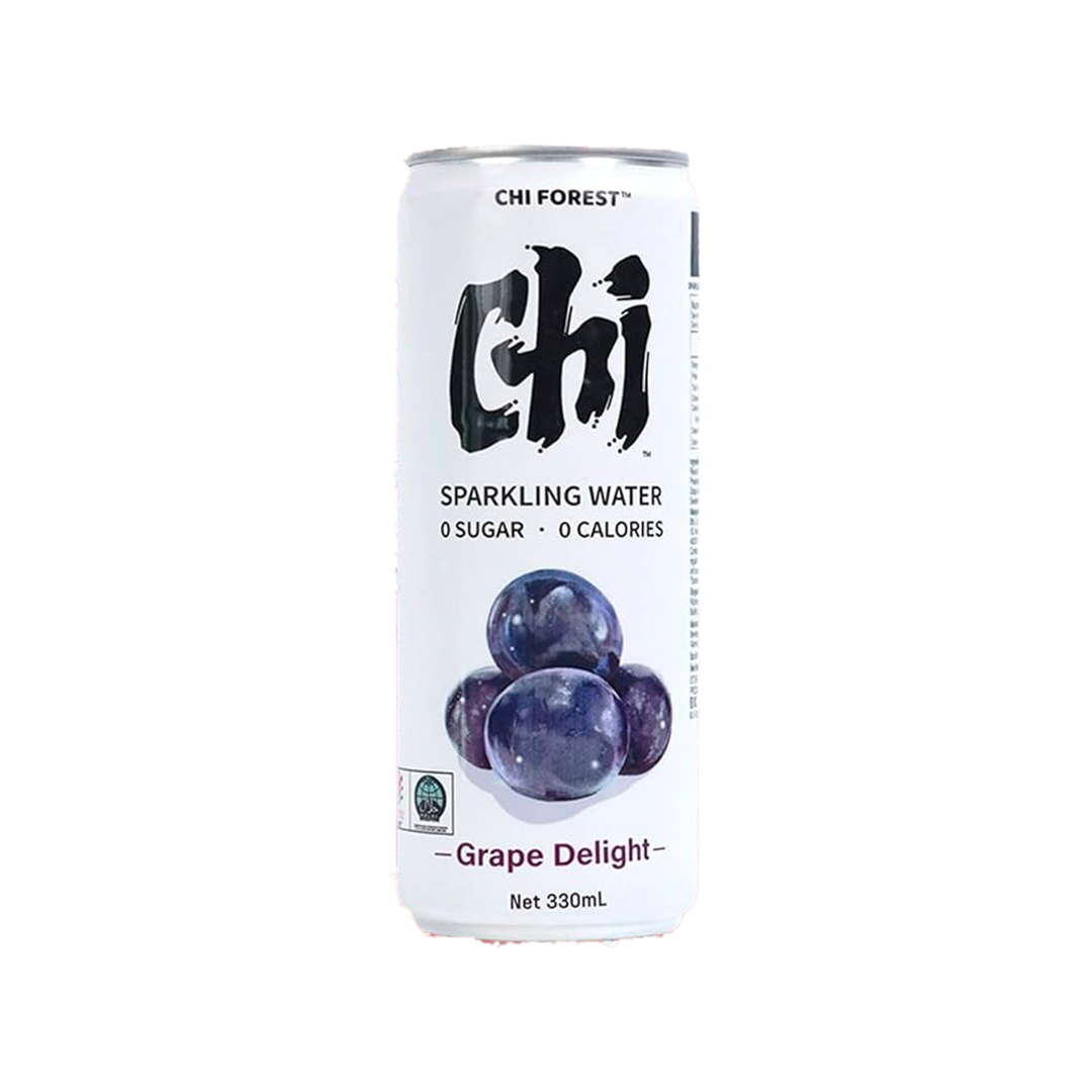 Chi Forest - Grape Sparkling Water (330ml) (24/carton) – Tasty Snack Asia