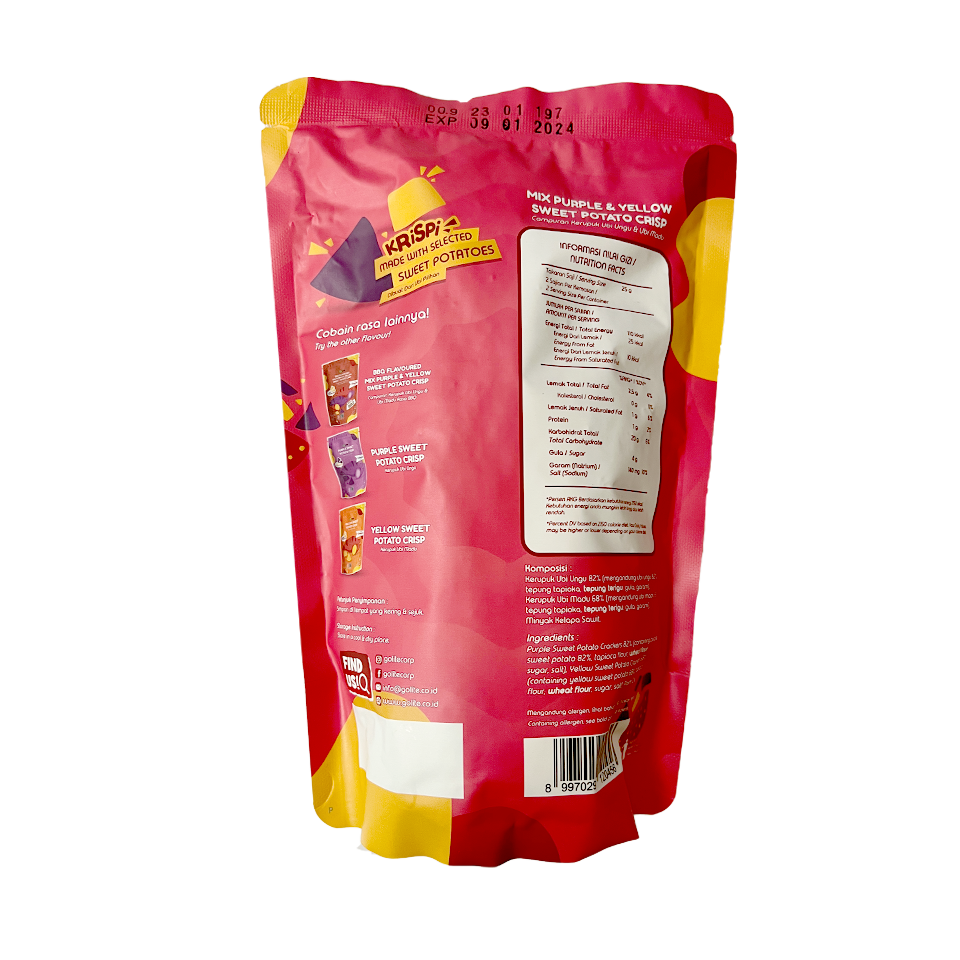 Go Lite - Mix Purple and Yellow Potato Crisp (50g) – Tasty Snack Asia