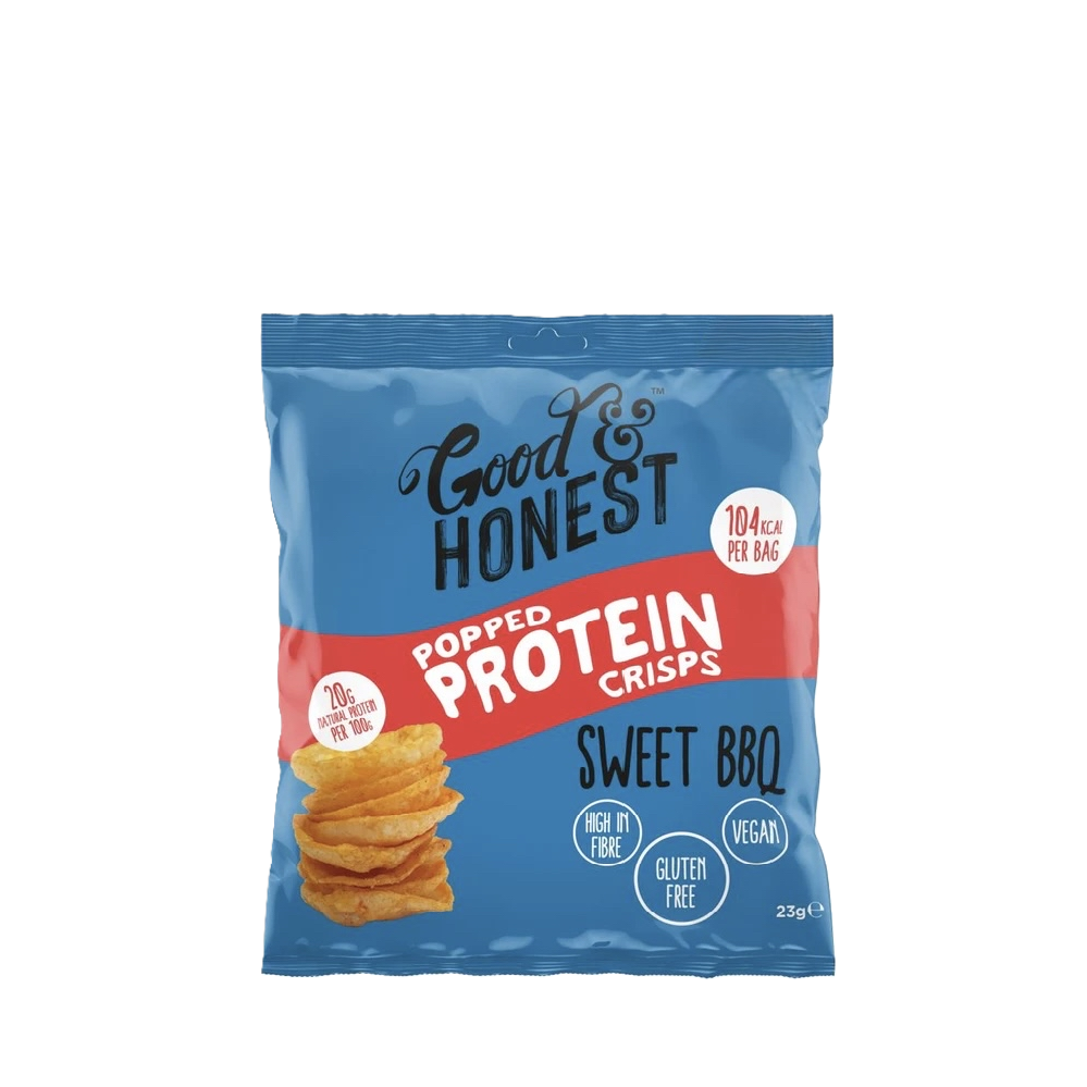 Good & Honest - Popped Protein Crisps Sweet BBQ (23g) (24/carton ...