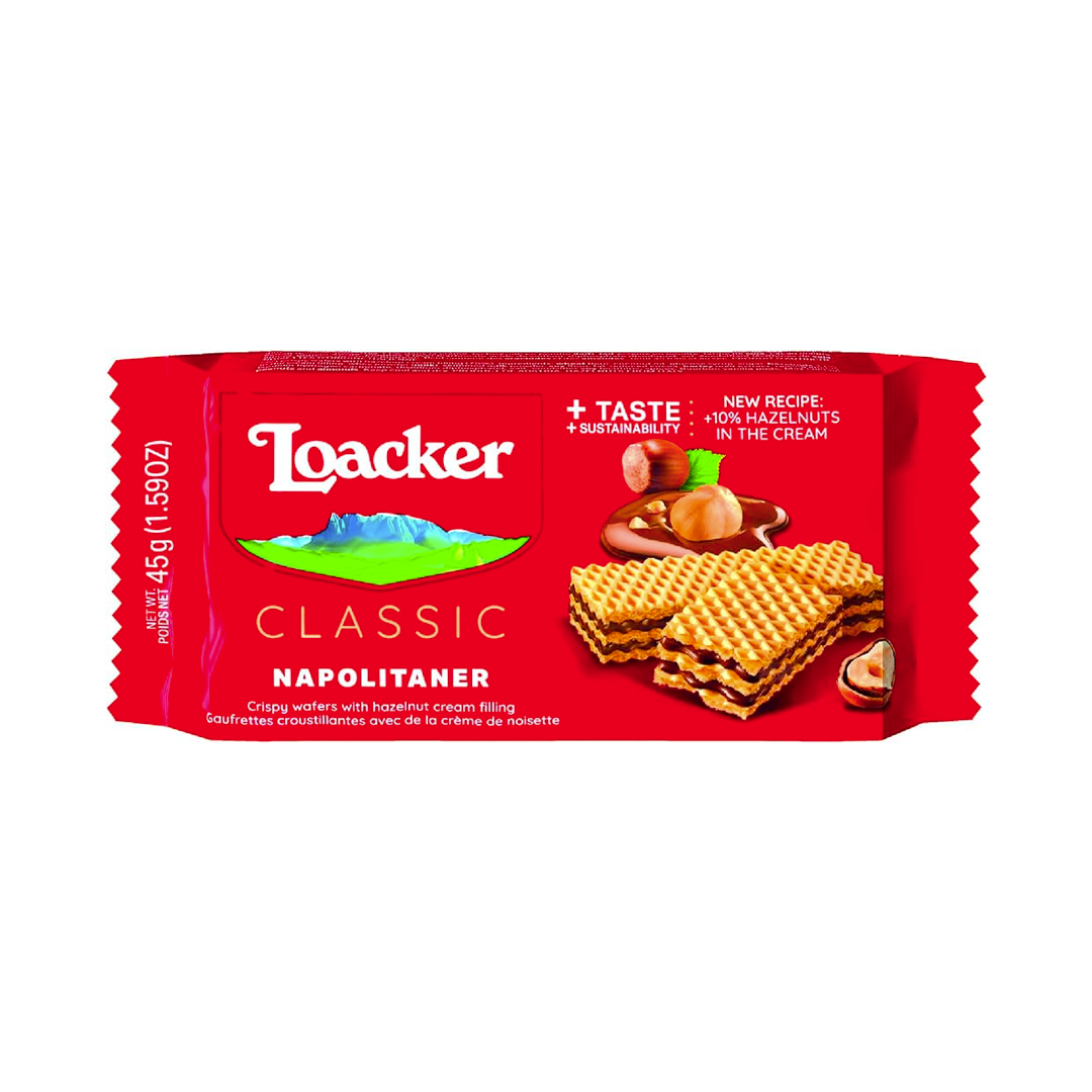 Loacker - Hazelnut Flavoured Wafer (45g) (25/carton) – Tasty Snack Asia