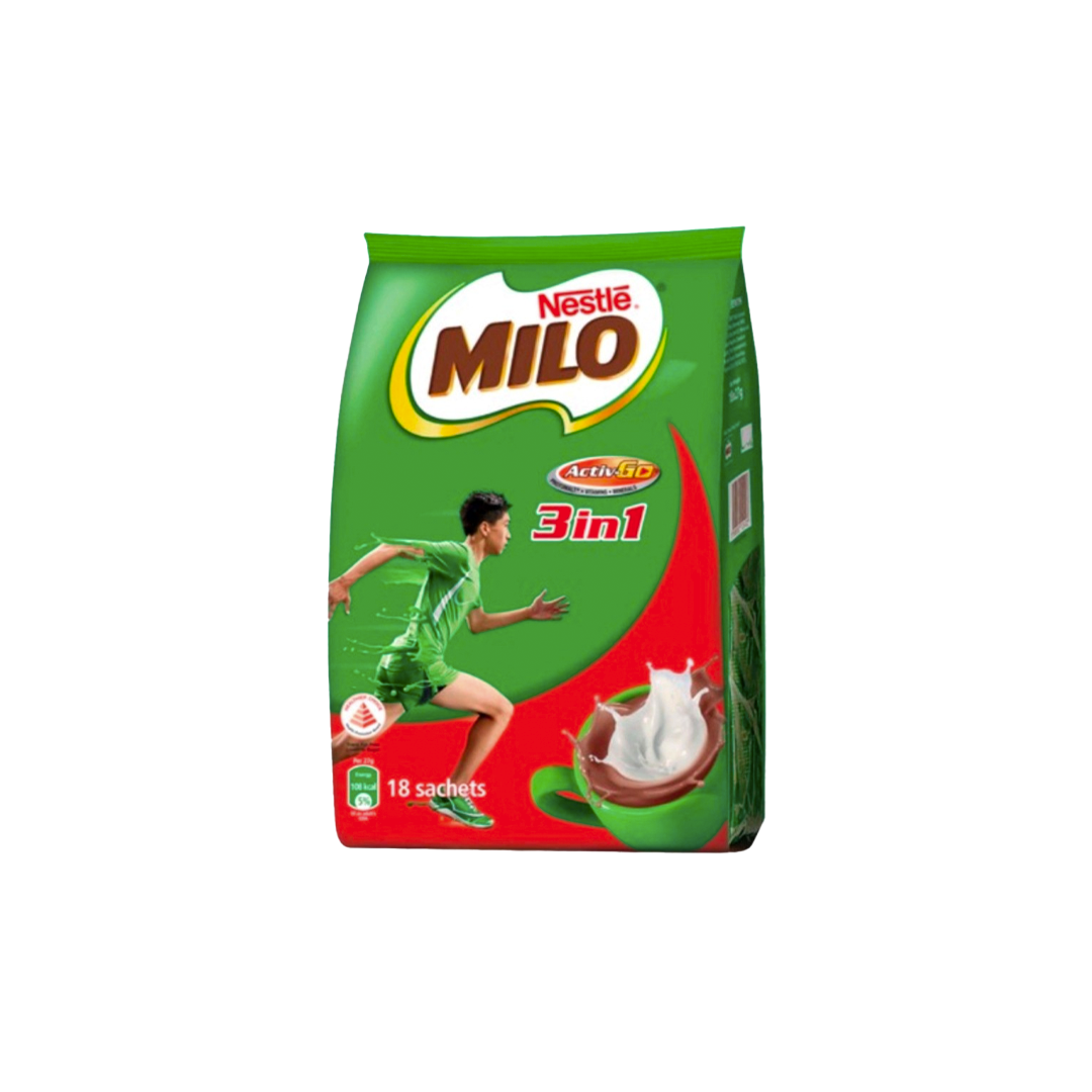 Nestle - 3 in 1 Milo (27g) (18/pack) (12/carton) – Tasty Snack Asia