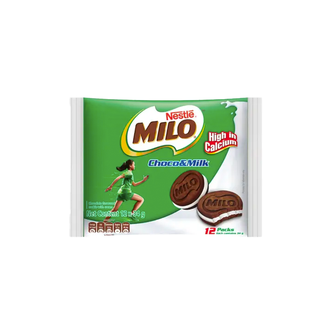 Milo - Sandwich Cookies (34g) (12/carton) – Tasty Snack Asia