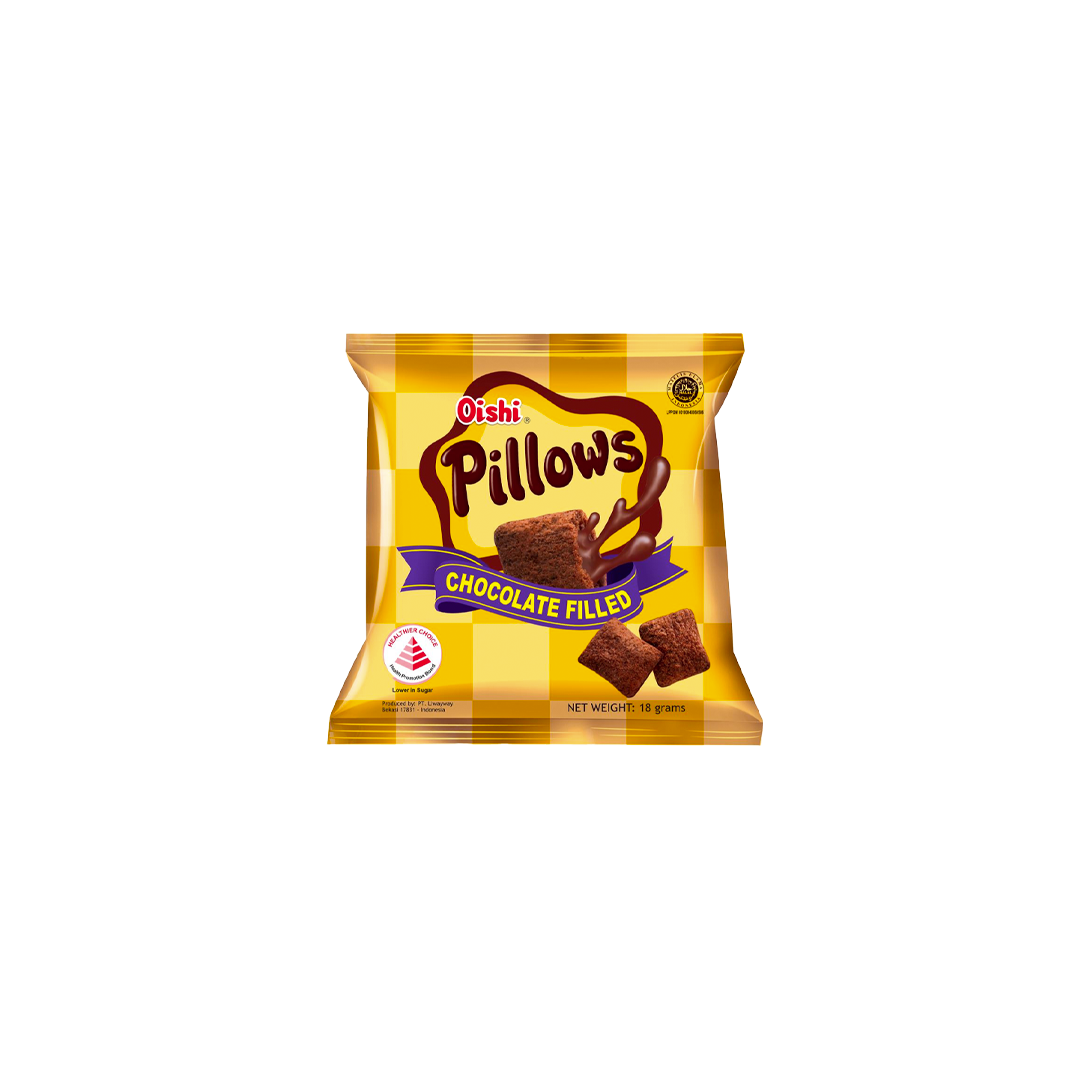 Oishi Pillows - Chocolate (18g) – Tasty Snack Asia