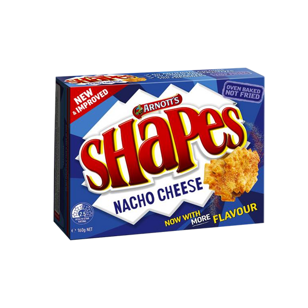 Arnott's Shapes- Nacho Cheese Biscuits (150g) – TastySnackAsia