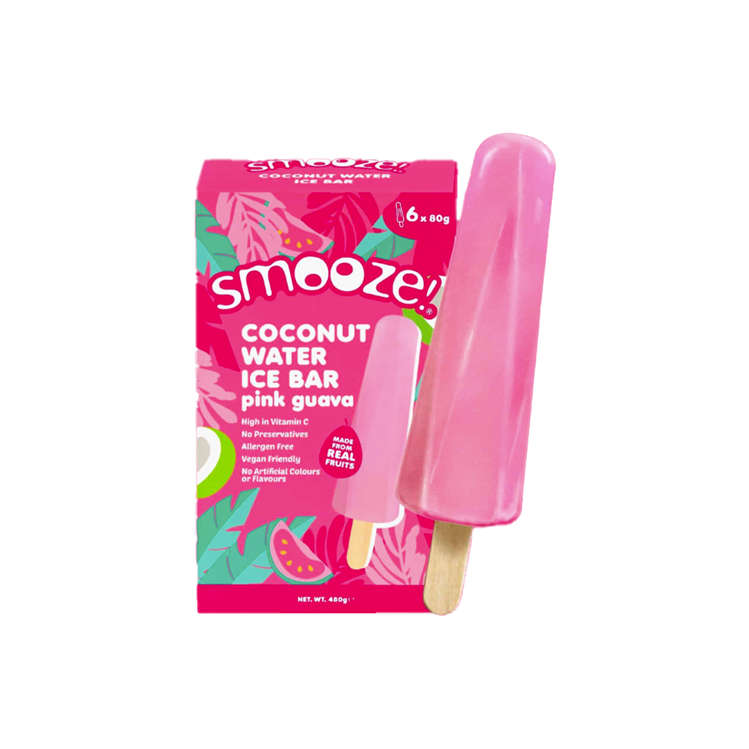 Smooze! - Pink Guava Coconut Water Ice Bar (80g) (100/carton) – Tasty ...
