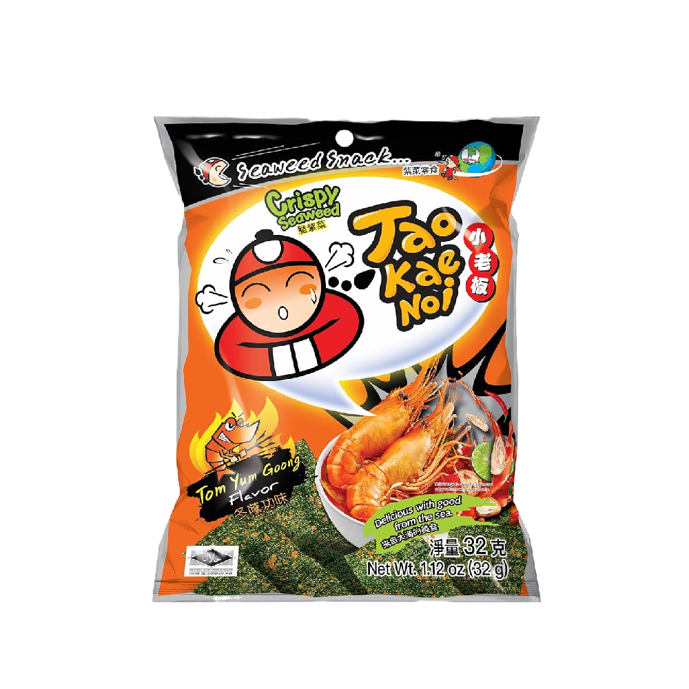 Tao Kae Noi - Tom Yum Flavoured Seaweed (20/pack) (32g) (20/carton ...