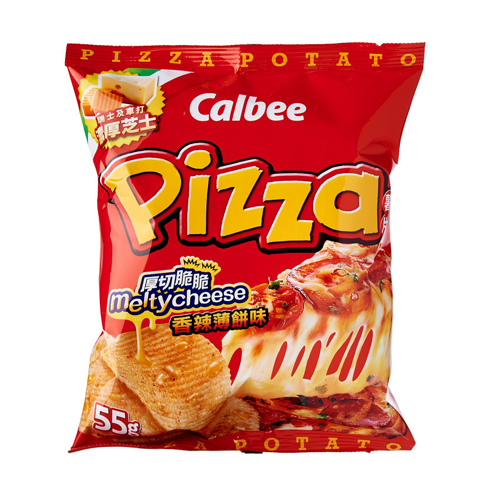 Calbee - Spicy Pizza Potato Chips (55g) (24/carton) – Tasty Snack Asia