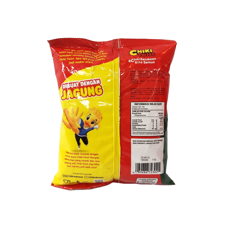 Chiki Twist - Roasted Corn Chips (75g) (30/carton) – Tasty Snack Asia