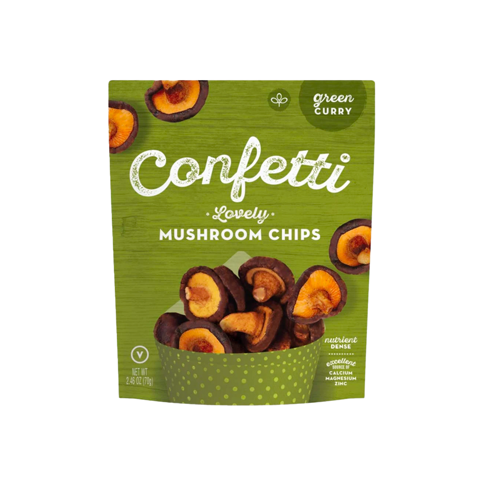 Confetti - Green Curry Mushroom Chips (70g) (12/carton) – Tasty Snack Asia