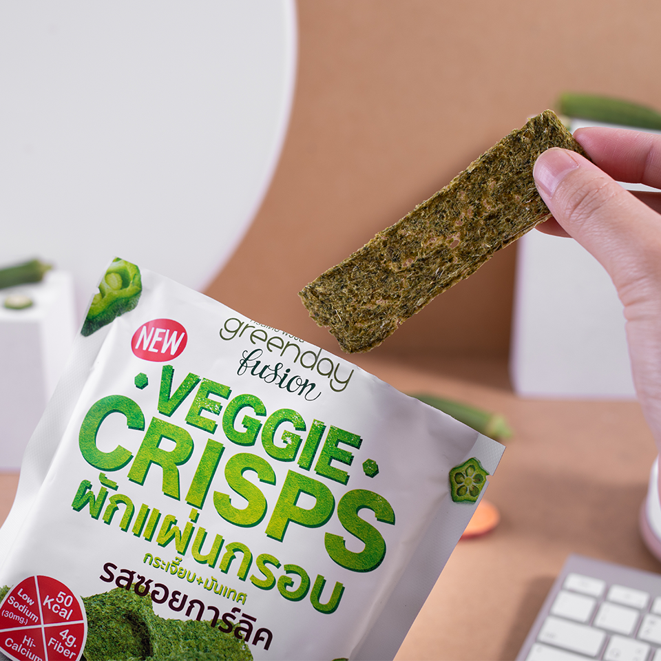 Greenday - Soy and Garlic Vege Crisps (14g) (36/carton) – Tasty Snack Asia