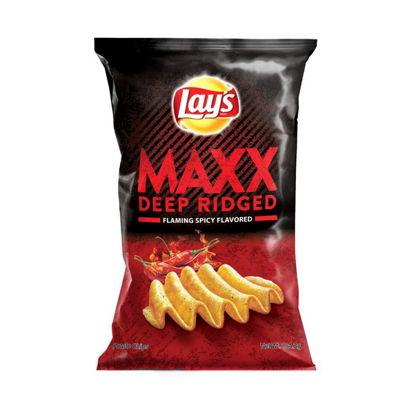 Lays - Maxx Flaming Spicy Potato Chips (170g) (15/carton) – TastySnackAsia