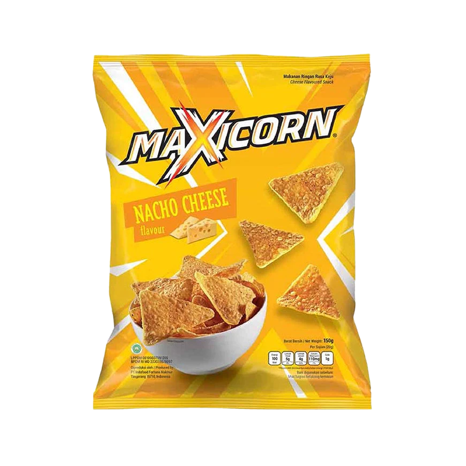 Maxicorn - Nacho Cheese Tortilla Chips (150g) (20/carton) – Tasty Snack ...