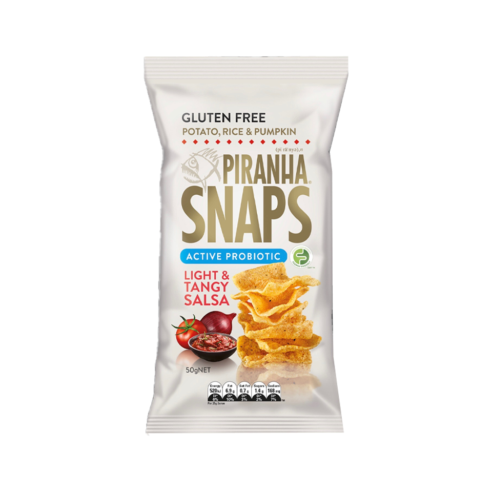 Piranha Snaps - Tangy And Salsa Potato Rice And Pumpkin Chips (50g) (1 ...