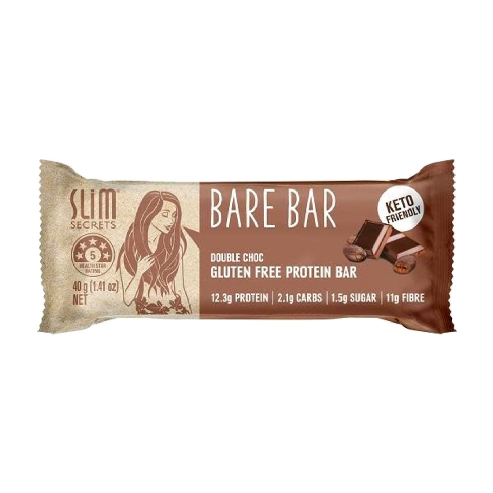 Slim Secrets - Bare Bar Double Chocolate (40g) (12/carton) – Tasty ...