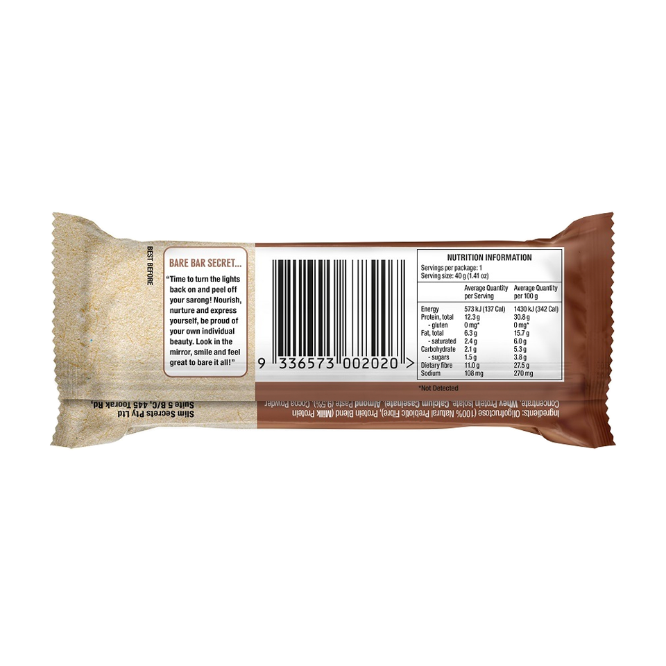 Slim Secrets - Bare Bar Double Chocolate (40g) (12/carton) – Tasty ...