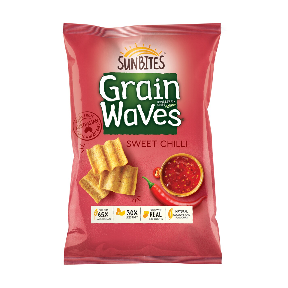 Sunbites - Grainwaves Sweet Chilli Wholegrain Chips (170g) (15/carton ...