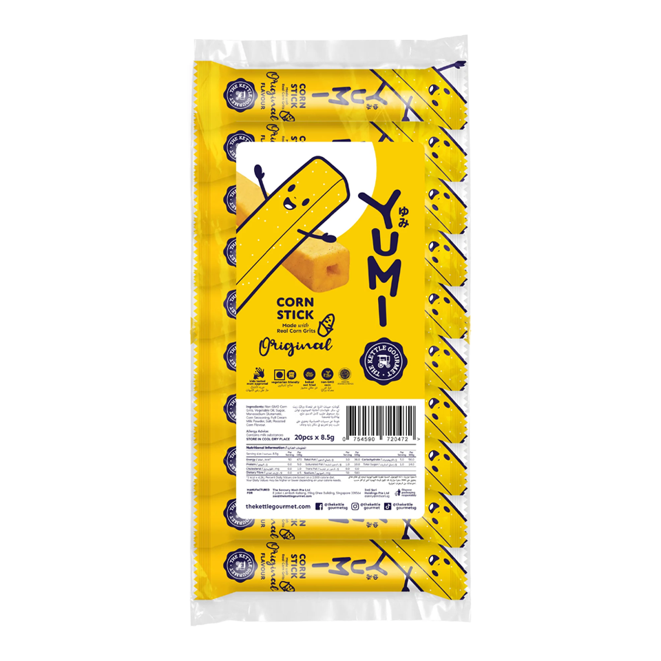 Yumi - Original Corn Sticks (20/pack) (170g) (24/carton) – Tasty Snack Asia